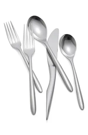 NAMBE Dune' 5-piece Stainless Steel Table Setting - Silver