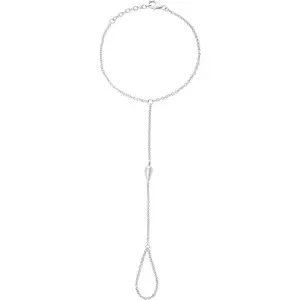 LUCY QUARTERMAINE Single Drop Hand Chain - Silver