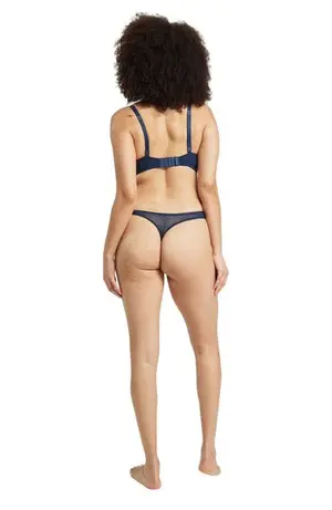 NUDEA The Sheer Deco Barely There Thong3 Pack - Navy