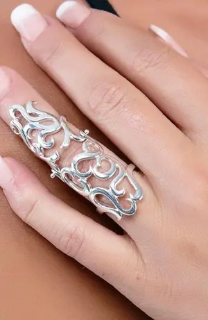 LUCY QUARTERMAINE Elements Armour Ring - Sterling Silver