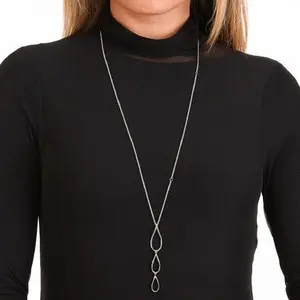 LUCY QUARTERMAINE Tri Petal Long Pendant