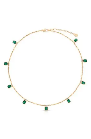 Ettika Ettika Deco Charm Necklace Green