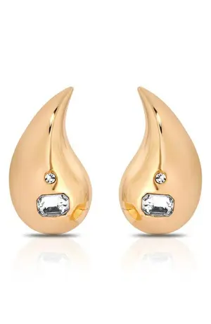 Ettika Teardrop Statement Earrings - Gold