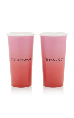 Tiffany & Co. Exclusive Set-of-two Large Bone China Coffee Cups - Multi