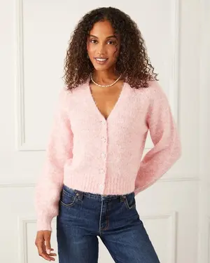 Karen Kane Button Detailed Cardigan - Pink
