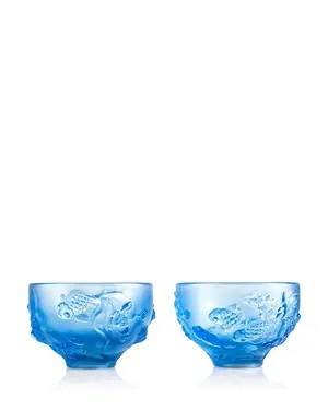 LIULI The Joy Of Fish 2 Bowls & 2 Pairs Of Chopsticks