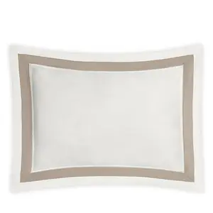 MATOUK Ambrose Sateen Boudoir Sham - Bone/khaki