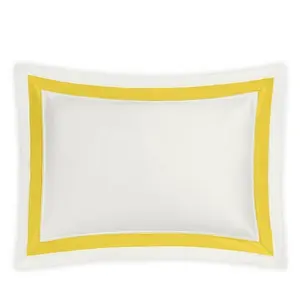MATOUK Ambrose Sateen Boudoir Sham Bone/lemon