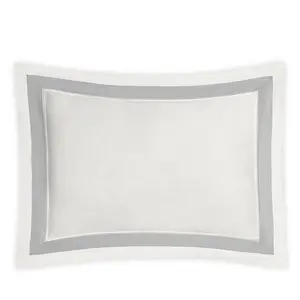 MATOUK Ambrose Sateen Boudoir Sham - Bone/silver