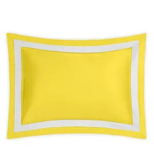 MATOUK Ambrose Sateen Boudoir Sham Lemon/bone