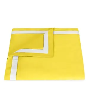 MATOUK Ambrose Sateen Duvet Cover, King Lemon/bone