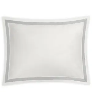 MATOUK Ambrose Sateen King Sham Bone/silver