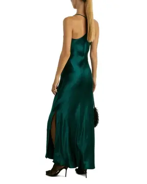 REISS Metallic Cowl Slip Dress