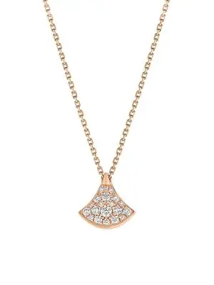 BVLGARI Divas' Dream 18k Rose Gold & 0.19 Tcw Diamond Pendant Necklace - Pink Gold