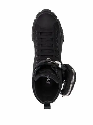 Prada Re-nylon High-top Sneakers With Pouch