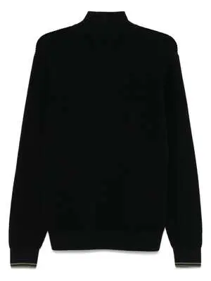 Fred Perry Waffle-stitch Half-zip Sweater
