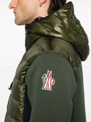 Moncler Panelled Down Jacket - Green