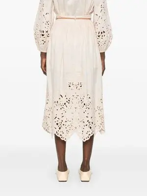 Zimmermann Wylie Midi Skirt - Neutrals