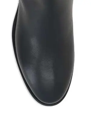 Santoni Buckle-detail Leather Knee-high Boots - Black