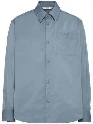 Valentino Garavani V-detail Shirt Jacket - Blue