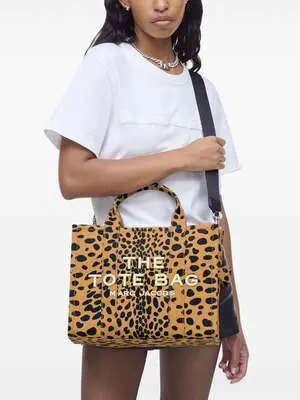Marc Jacobs Medium Cheetah Canvas Tote Bag - Neutrals