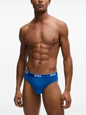 BOSS Logo-print Briefs - Black