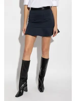 GANNI Flared-hem Mini Skirt