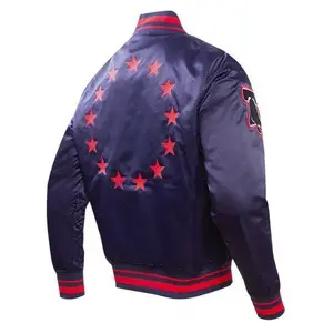 PRO STANDARD Philadelphia 76ers City Edition Satin Jacket - Navy