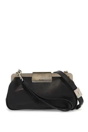 Max Mara MAX MARA Leather Clutch Bag - Black