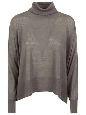 CT PLAGE Cashmere High Neck Sweater - Kaki
