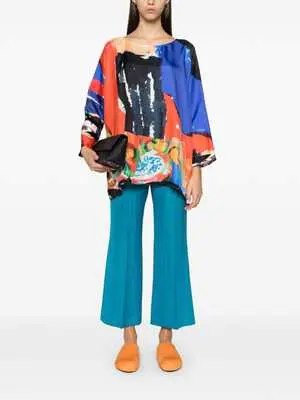 DANIELA GREGIS Printed Silk Blouse