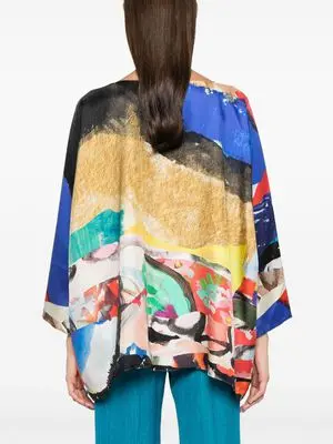 DANIELA GREGIS Printed Silk Blouse