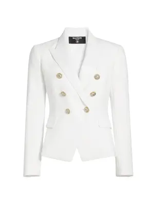 Balmain Crepe Double-breasted Jacket