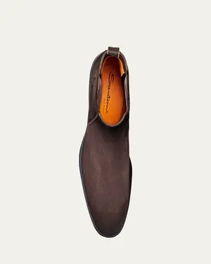 Santoni Easy Suede Chelsea Boots