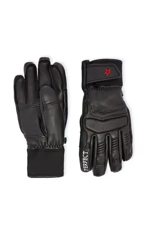 Perfect Moment Pm Leather Ski Gloves - Black