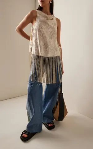 Sea Priscilla Fringed Embroidered Top