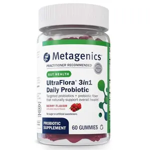 METAGENICS Ultraflora 3 In 1 Daily Probiotic Berry Flavor 60 Gummies - One-color