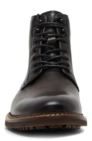 Steve Madden Noby Leather Lace-up Boots - Grey