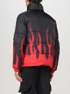 VISION OF SUPER Puffer Jacket With Flame Print
