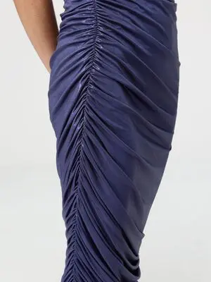Norma Kamali Ruched Strapless Maxi Dress