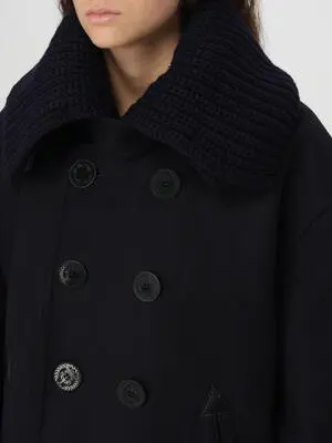 Dsquared2 Double Breasted Pea Coat With Shawl Collar