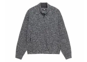StÜssy Wool Blend Sherpa Mock Neck - Black