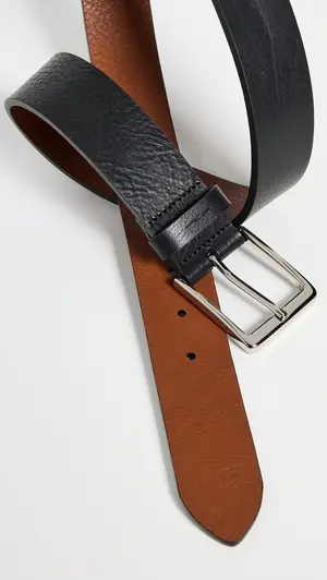 Shinola Lightning Bolt Keeper Leather Belt