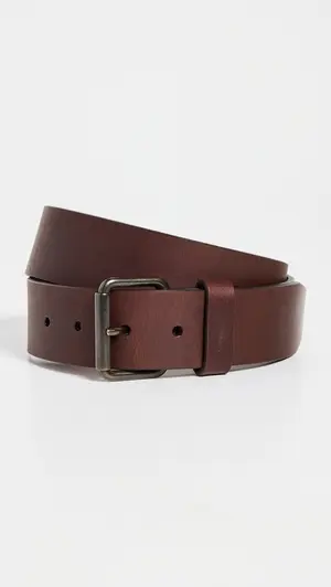 Shinola Rambler Leather Belt - Darkbrown