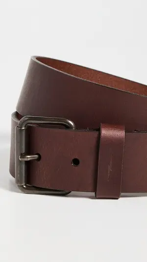 Shinola Rambler Leather Belt - Darkbrown