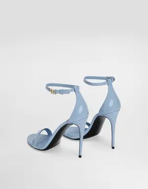 Dolce & Gabbana Polished Calfskin Sandals - Light Blue