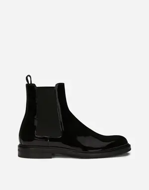 Dolce & Gabbana Calfskin Ankle Boots With Dg Logo