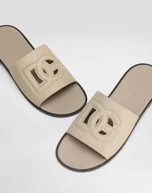 Dolce & Gabbana Calfskin Slides - Beige