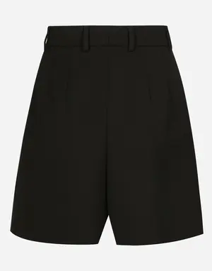 Dolce & Gabbana Wool Gabardine Tuxedo Shorts