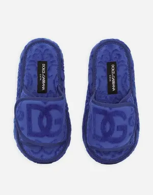 Dolce & Gabbana Terry Cotton Platform Slides - Multicolor